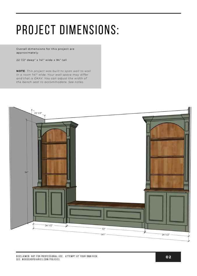 Built In Cabinets & Storage Bench Building Plans – Woodshop Diaries