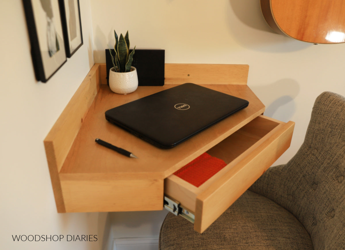 Floating Corner Desk Plans – Woodshop Diaries