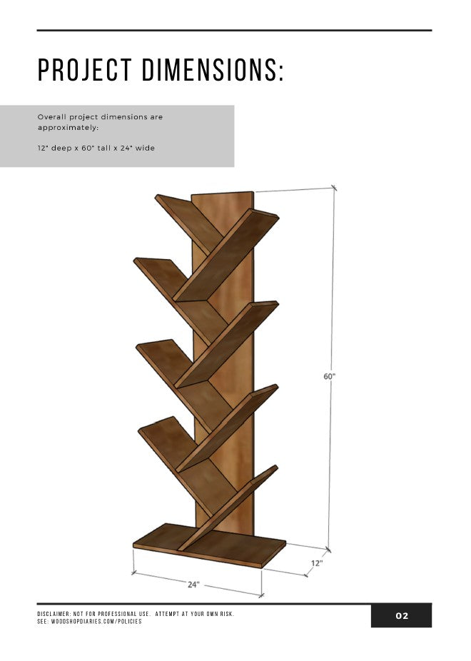 Angled Geometric Bookshelf Plans – Woodshop Diaries