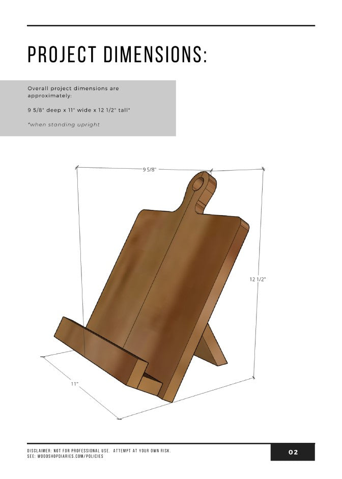 Folding Book Stand Plans – Woodshop Diaries
