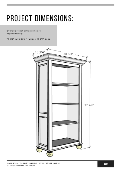Freestanding Bookshelf PDF Plans – Woodshop Diaries