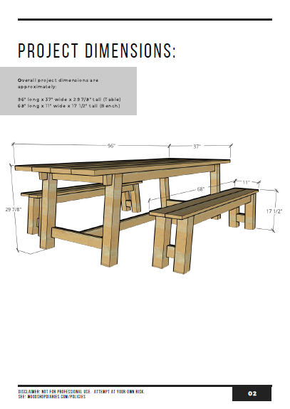 Trestle Table & Bench Building Plans – Woodshop Diaries